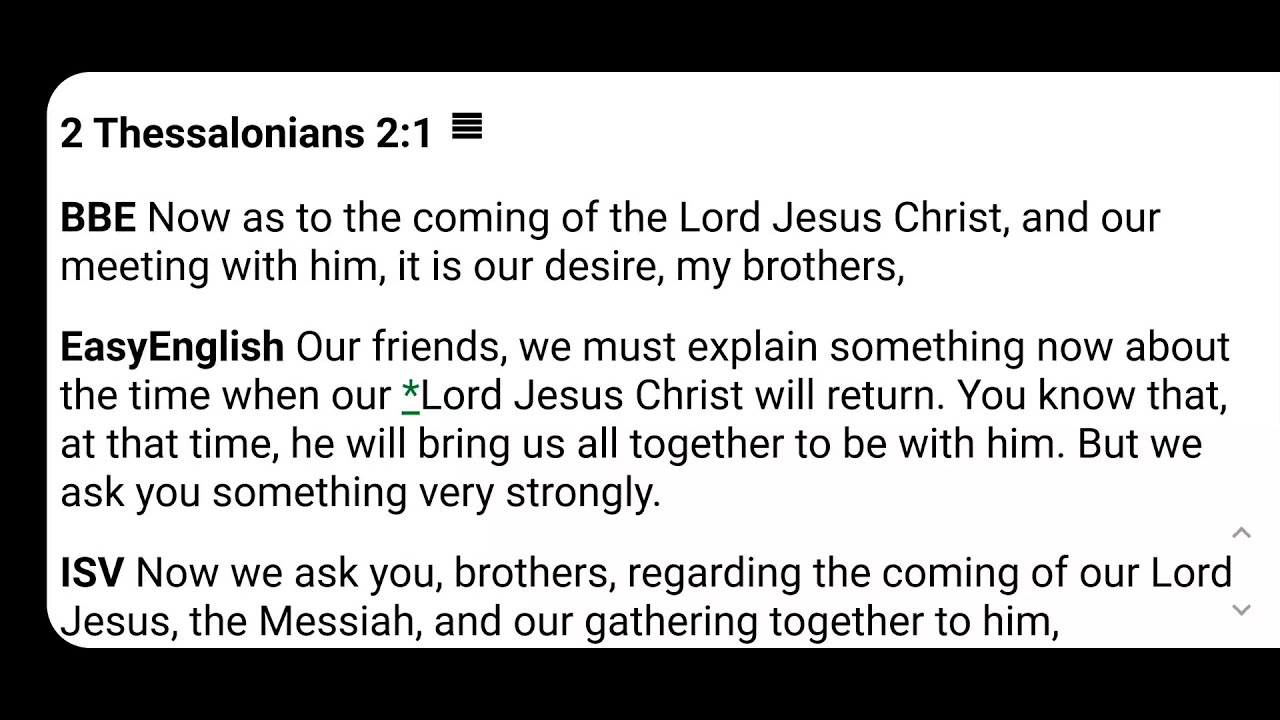 2 Thessalonians Chapter 2 Audio Bible In Various Versions Verse By ...
