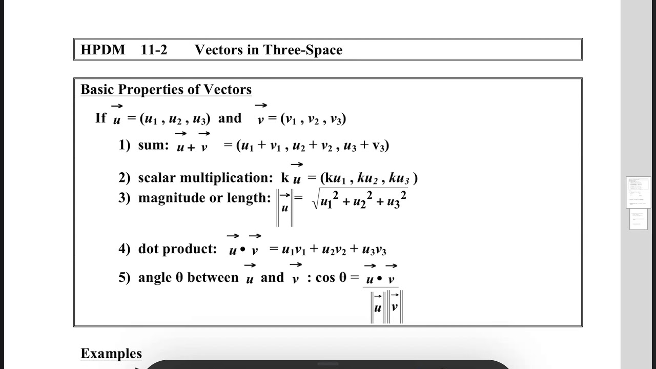 11.2 Vectors in 3-Space - YouTube