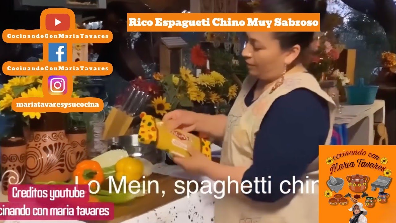 Rico Espagueti Chino Muy Sabroso 🍜 || Cocinando Con Maria Tavares - YouTube