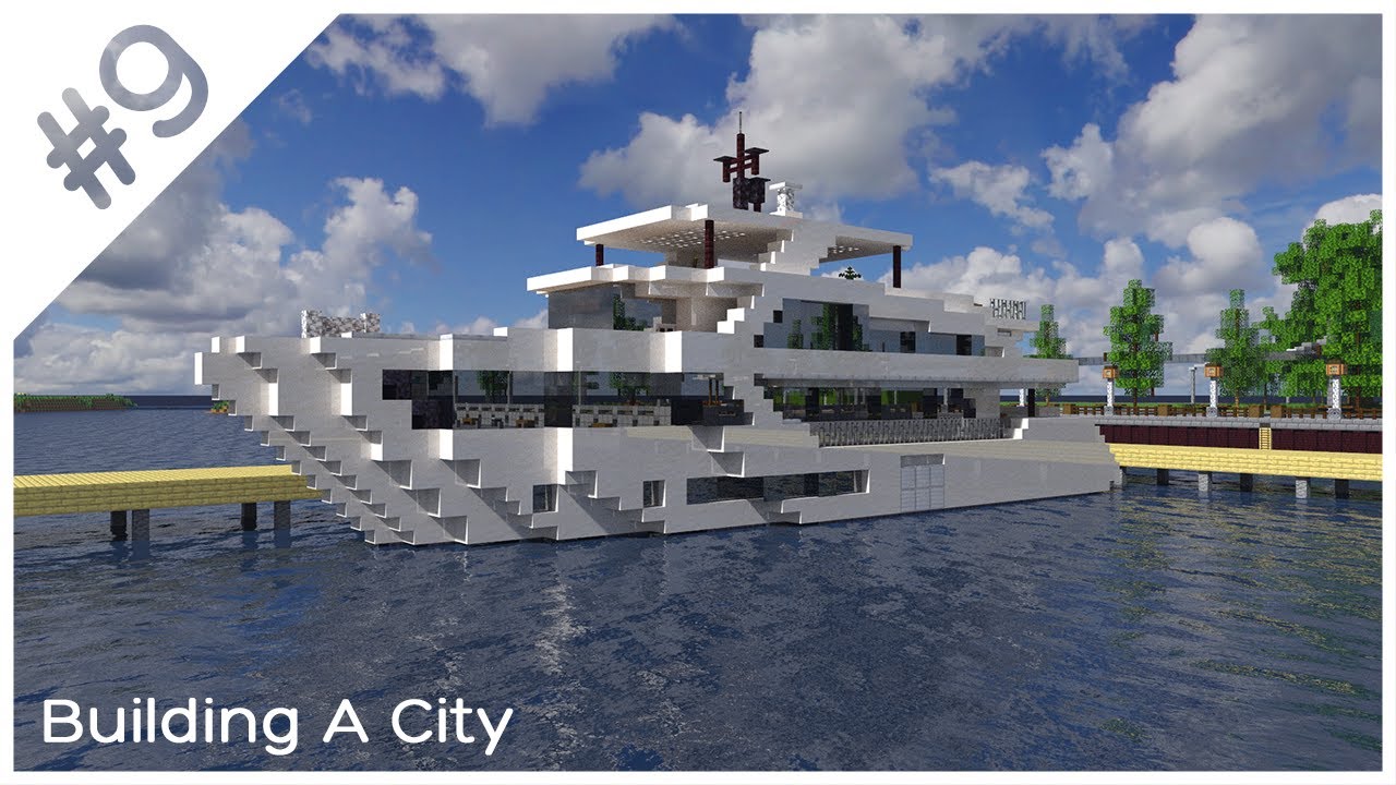 Building A City #9 (S2) // Yacht // Minecraft Timelapse - YouTube
