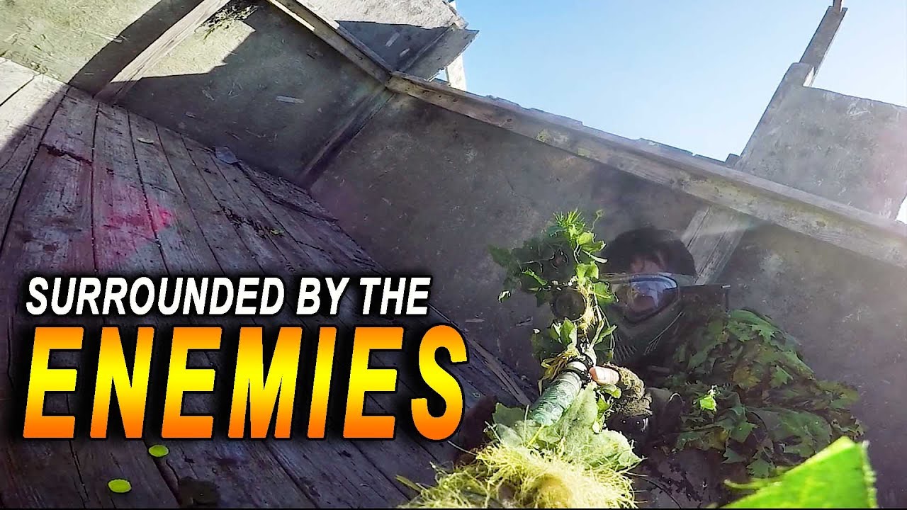 Surrounded By the Enemies‼️ #PAINTBALL Sniper - YouTube