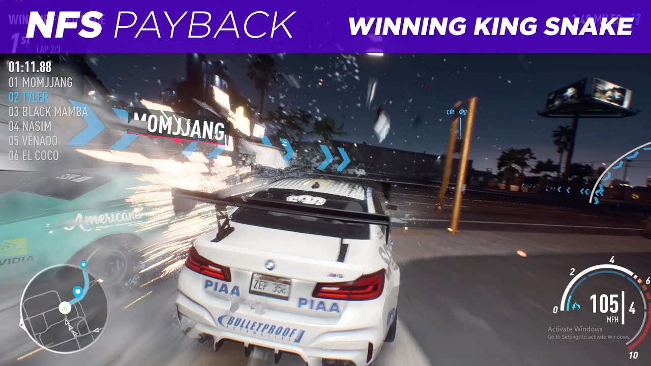 NFS Payback [2] - Gameplay - Winning King Snake - Cop Chase ...