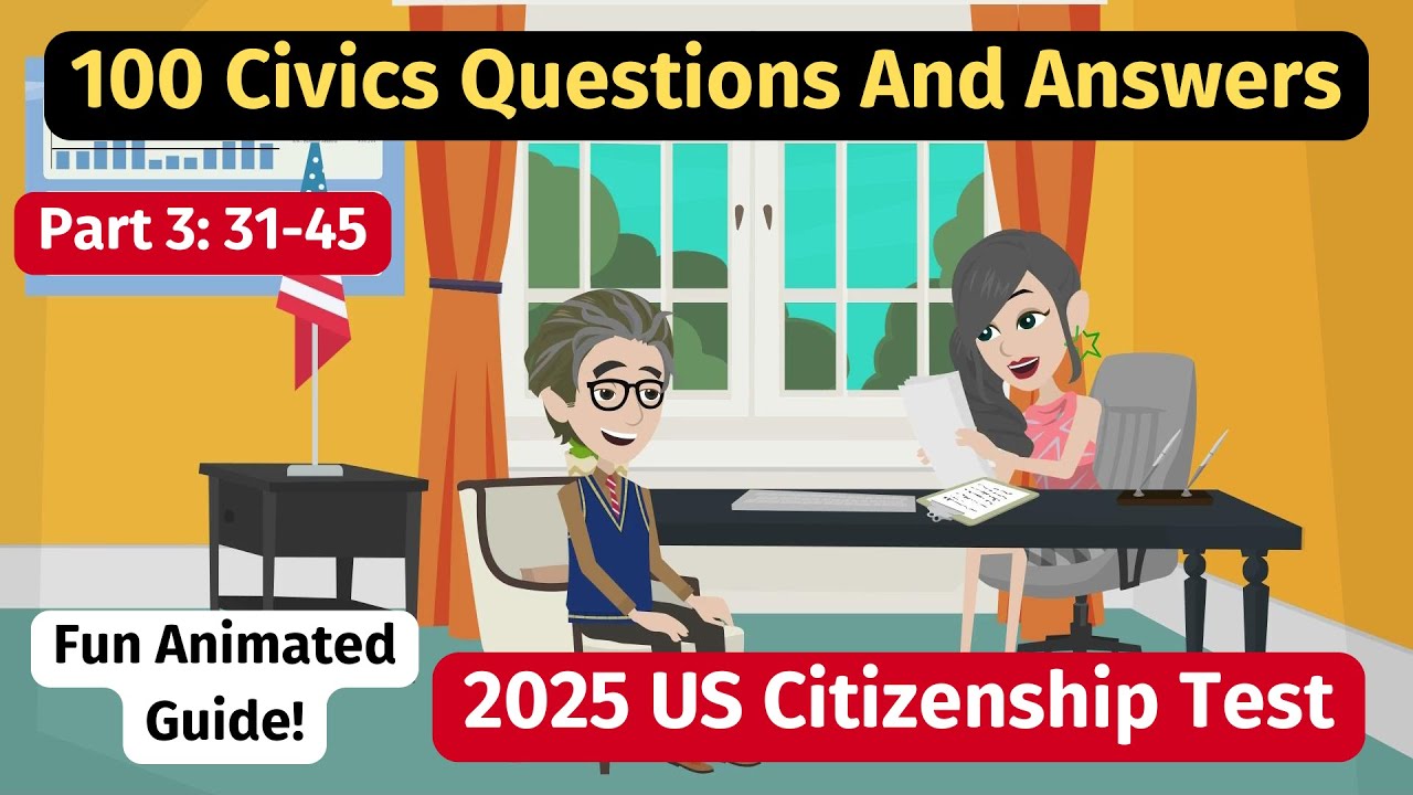 100 Civics Questions And Answers | 2025 US Citizenship Test | Part 3 ...