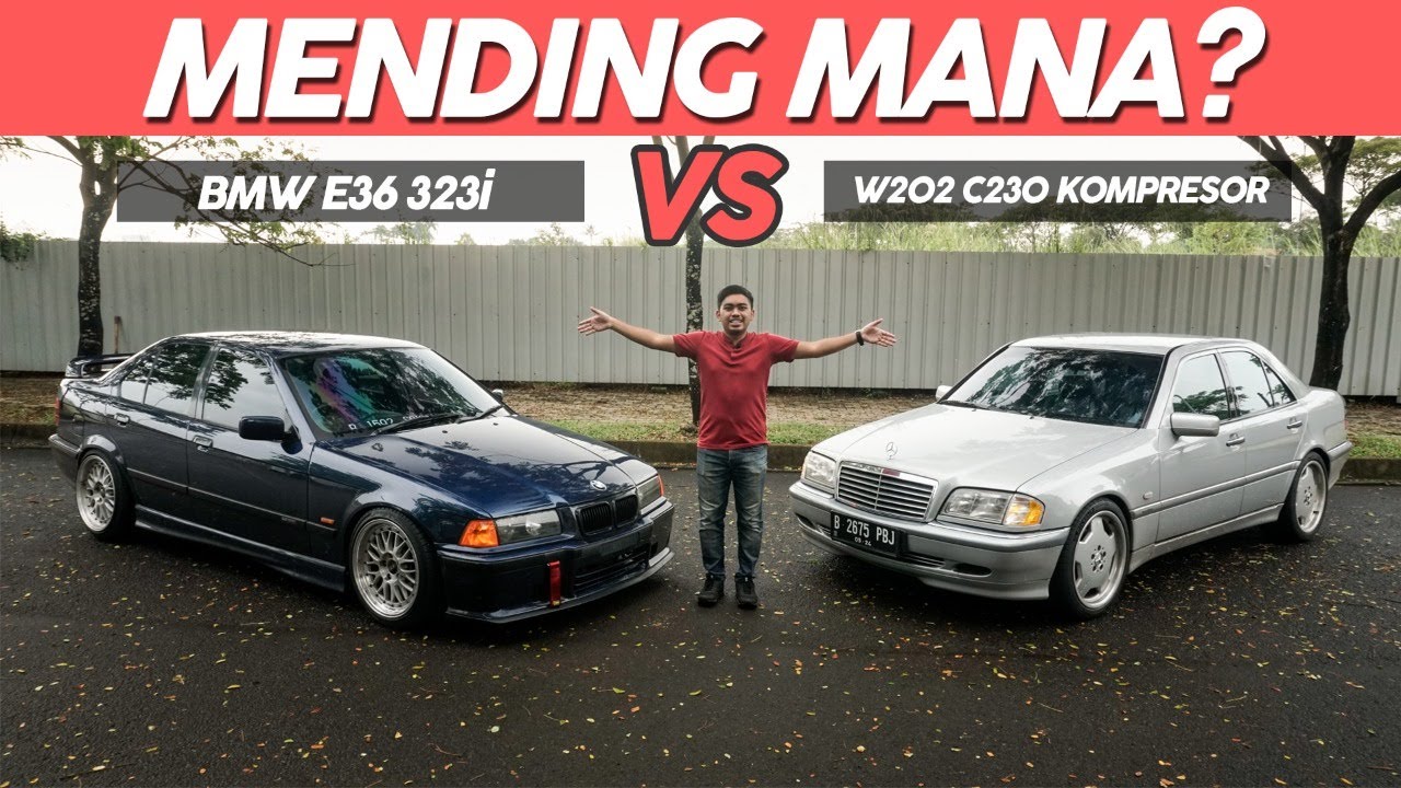 Komparasi BMW E36 323i vs Mercedes Benz W202 C230 Kompresor - YouTube