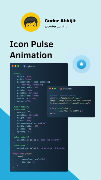 Html And Css Icon Pulse Animation Shots Animation Css Viralshorts