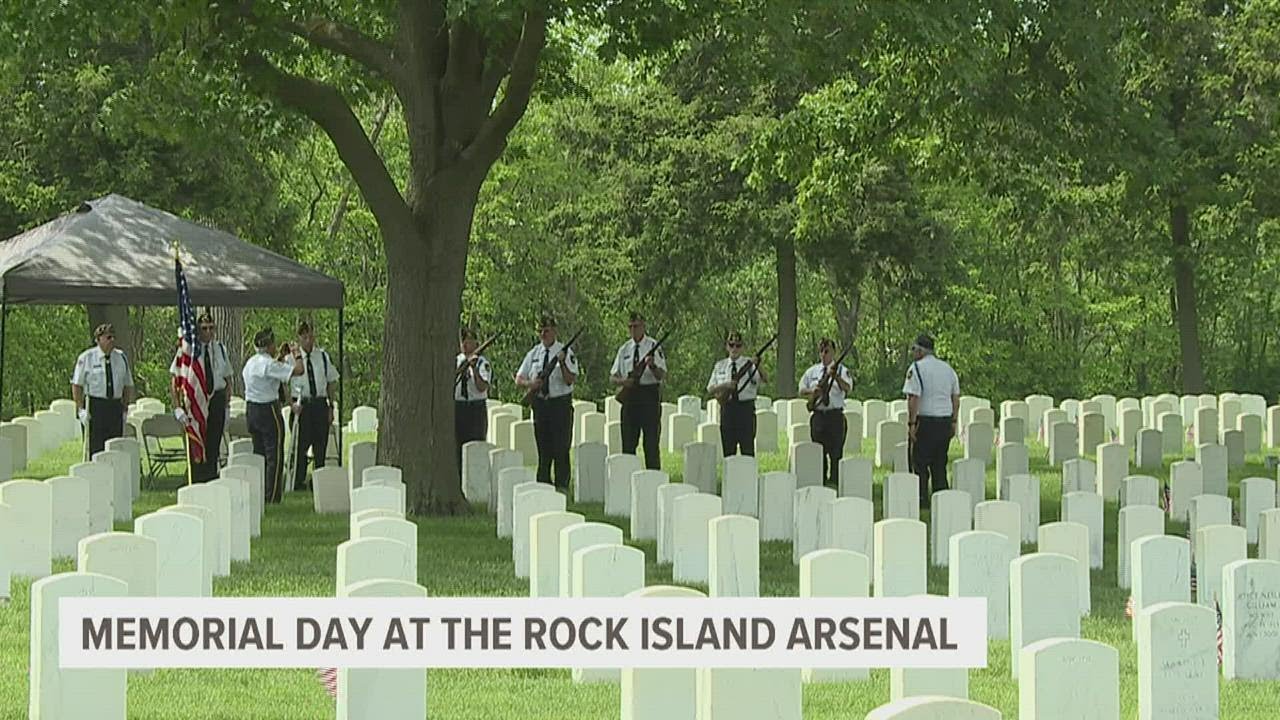 Rock Island Arsenal honors fallen veterans on Memorial Day - YouTube