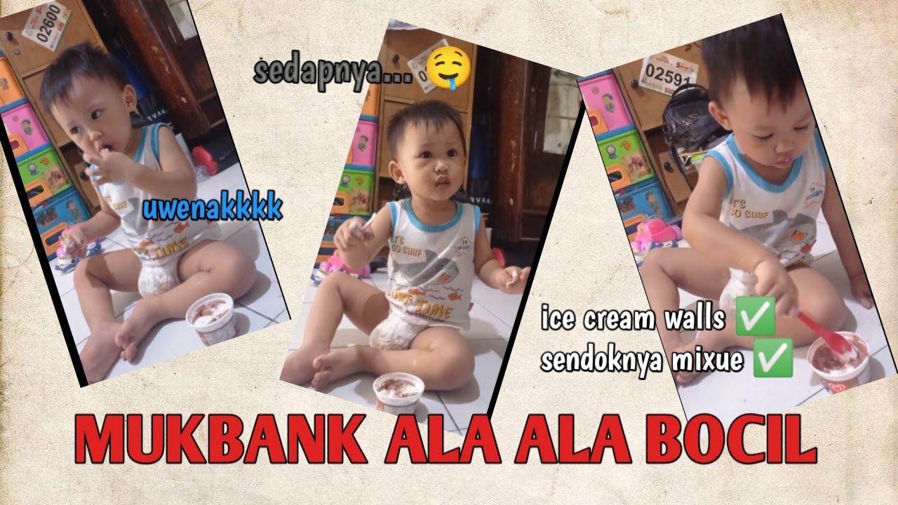MUKBANG ICE CREAM WALLS PENGHARGAAN UNTUK DARREN KARENA MAKAN NYA ...