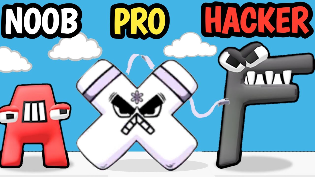 Merge Alphabet Lore Run Noob vs Pro vs Hacker - Merge Letters ABC ...