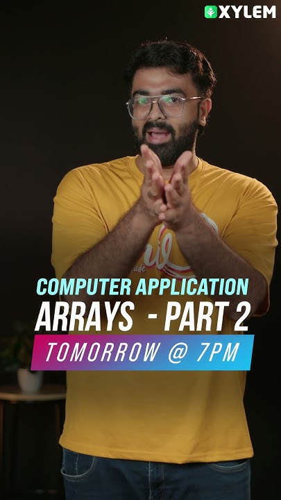 Computer Application | Arrays- Part 2 - YouTube