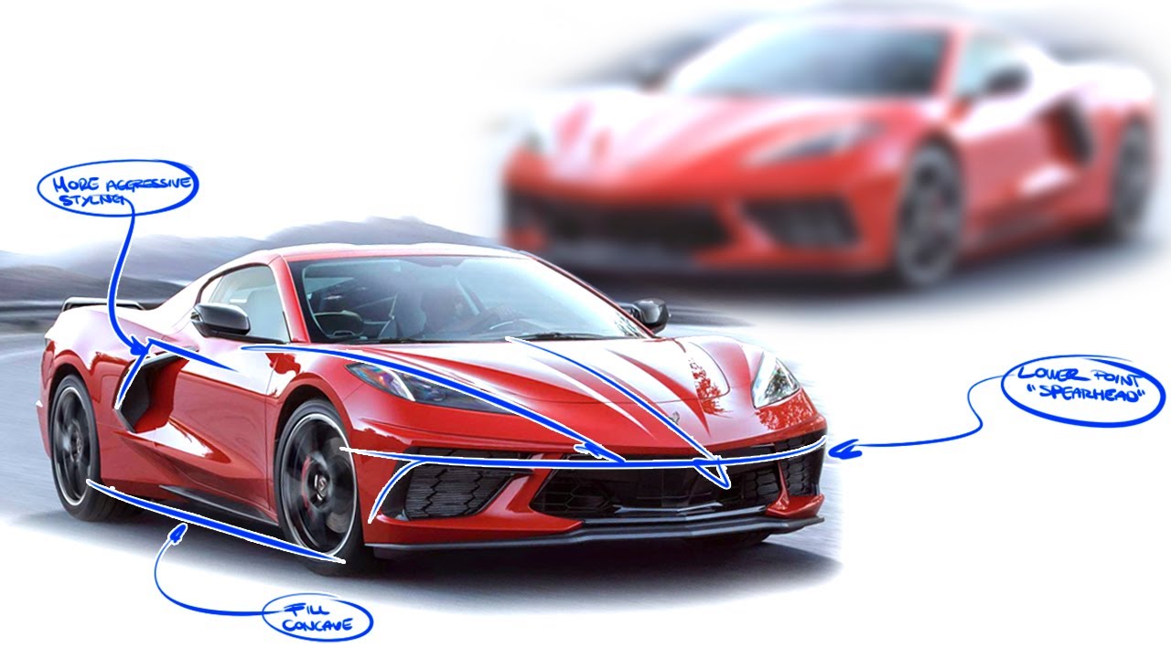 Chevrolet Corvette C8 FRONT Re-design - A $60,000 facelift - YouTube