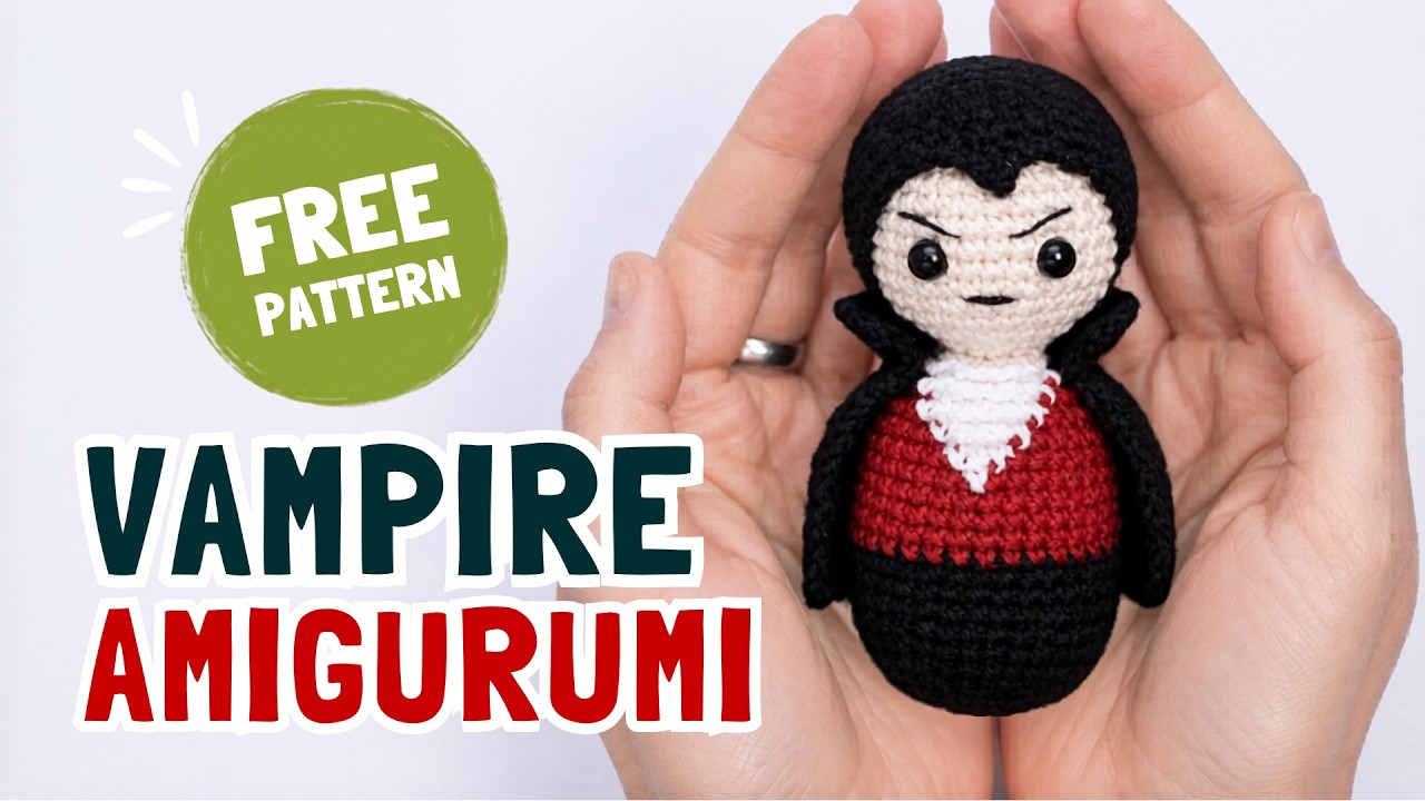 Free vampire crochet pattern | easy & quick amigurumi Halloween project ...