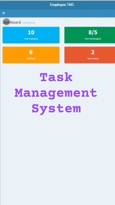 Task Management System in PHP and MYSQL #freesourcecode - YouTube