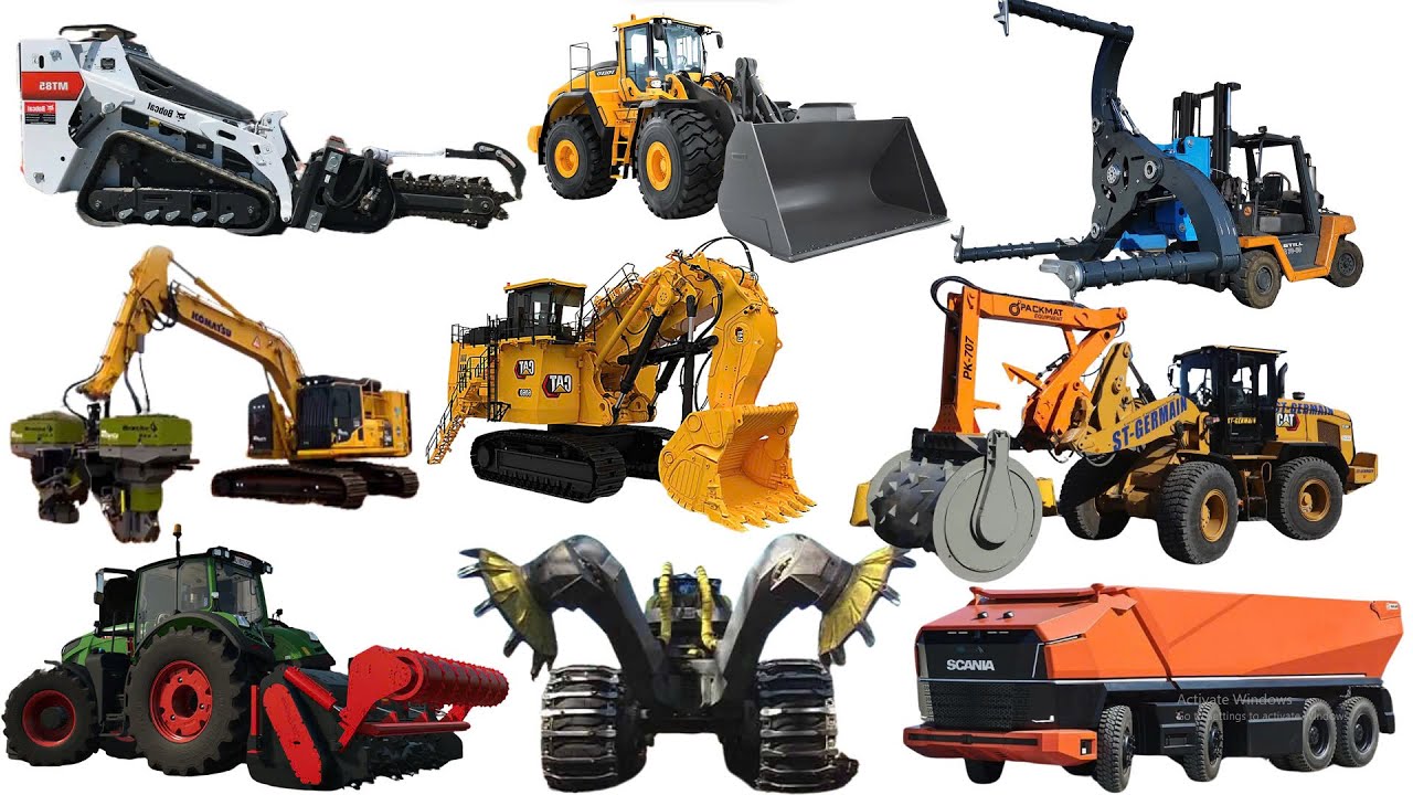 Synthetic giant excavator at work. Gripper, handler, digger, hammer ...