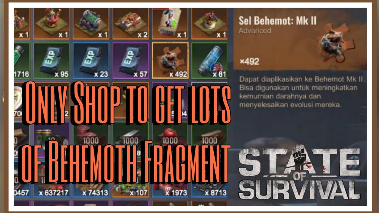 Wow..!! Murah Fragment Behemoth di Toko State Of Survival - YouTube