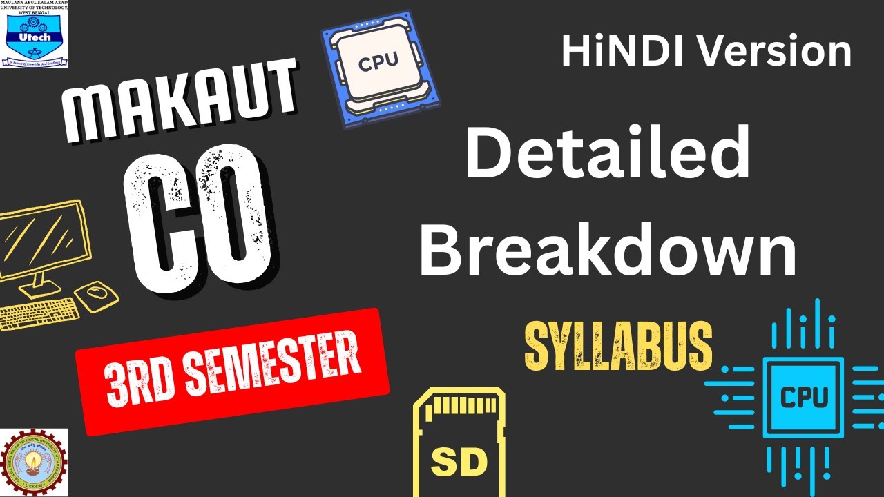 B.Tech 3rd Sem Computer Organization Detailed Syllabus Breakdown || # ...