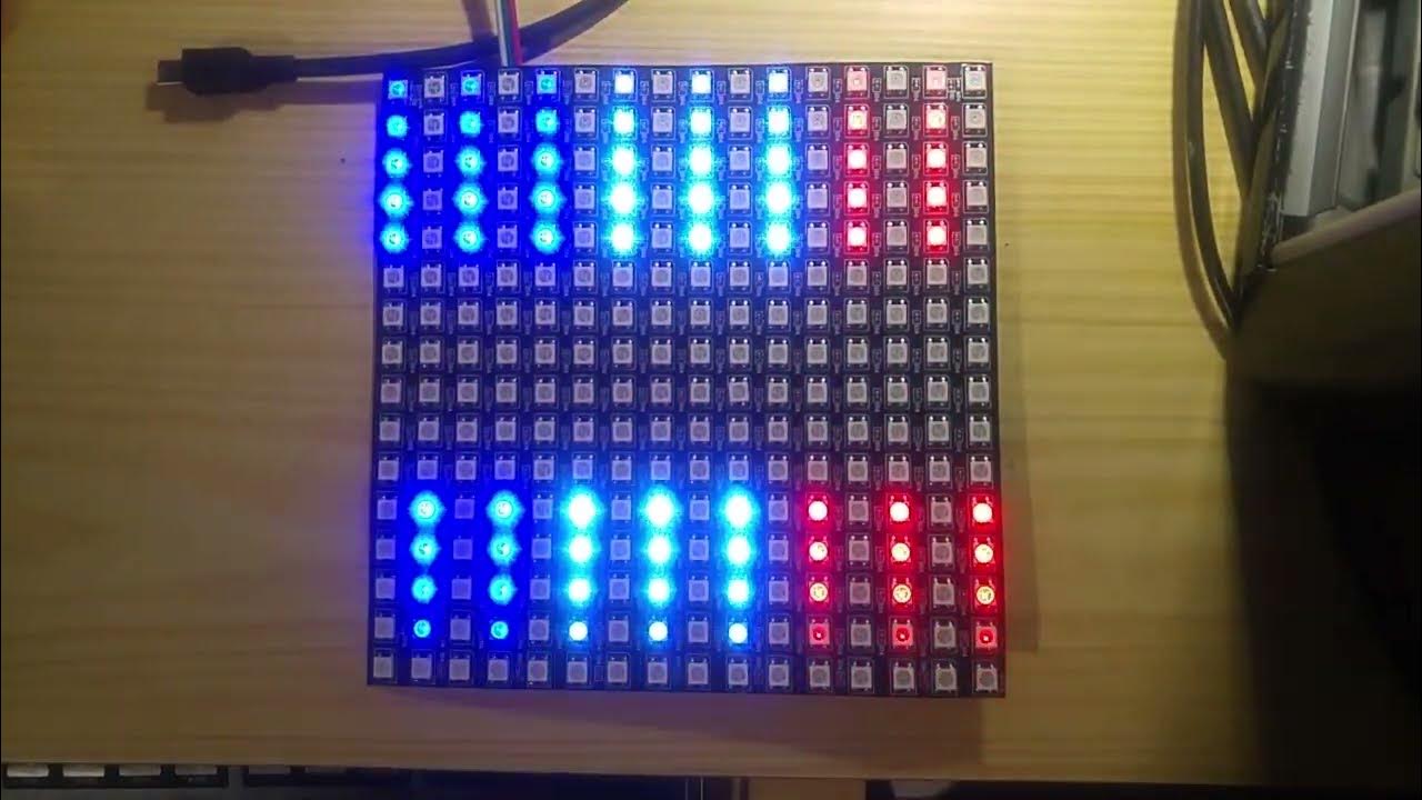 Animation Comètes Matrice Led Neopixel 16x16 Ws2812b V10 Arduino Atmega328p Youtube