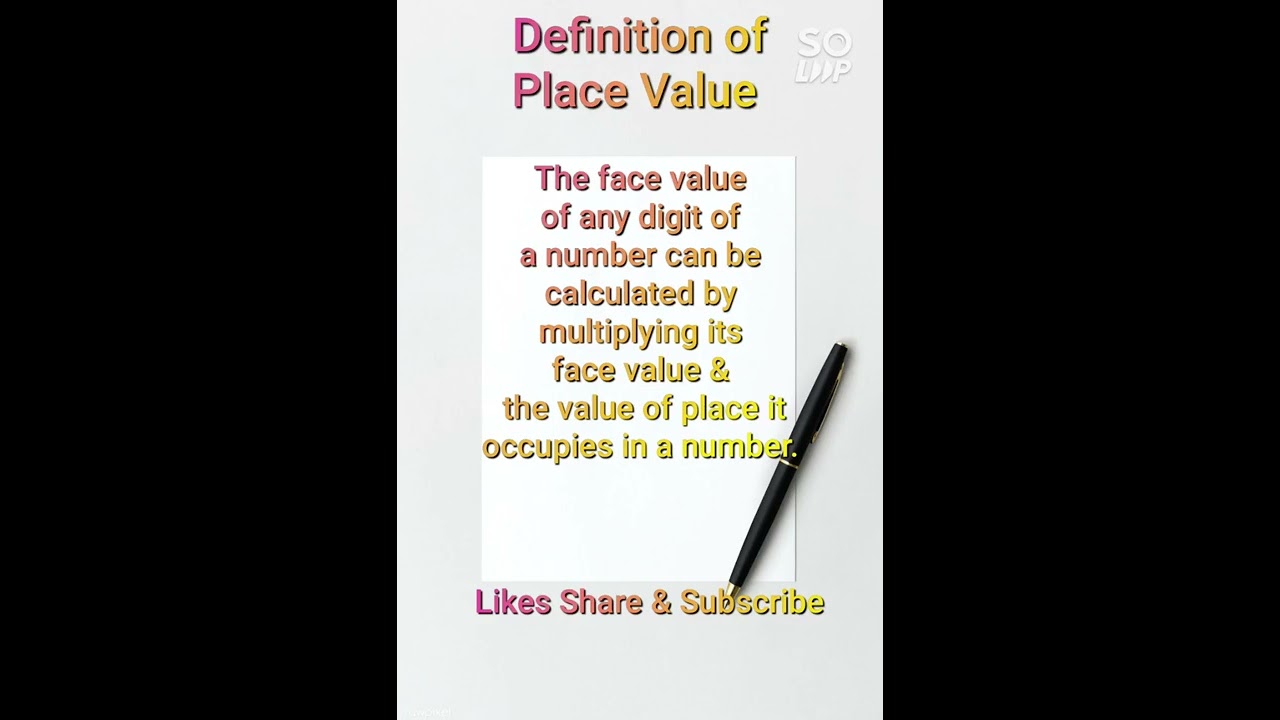 Definition Of Place Value YouTube Definition Of Place Value YouTube