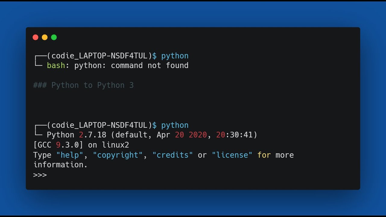 Solved Replacing Python2 With Python3 In Terminal 9to5Answer Solved Replacing Python2 With Python3 In Terminal 9to5Answer