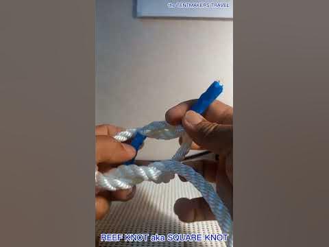 REEF KNOT aka SQUARE KNOT:how to tie square knot#knottutorial #rope # ...