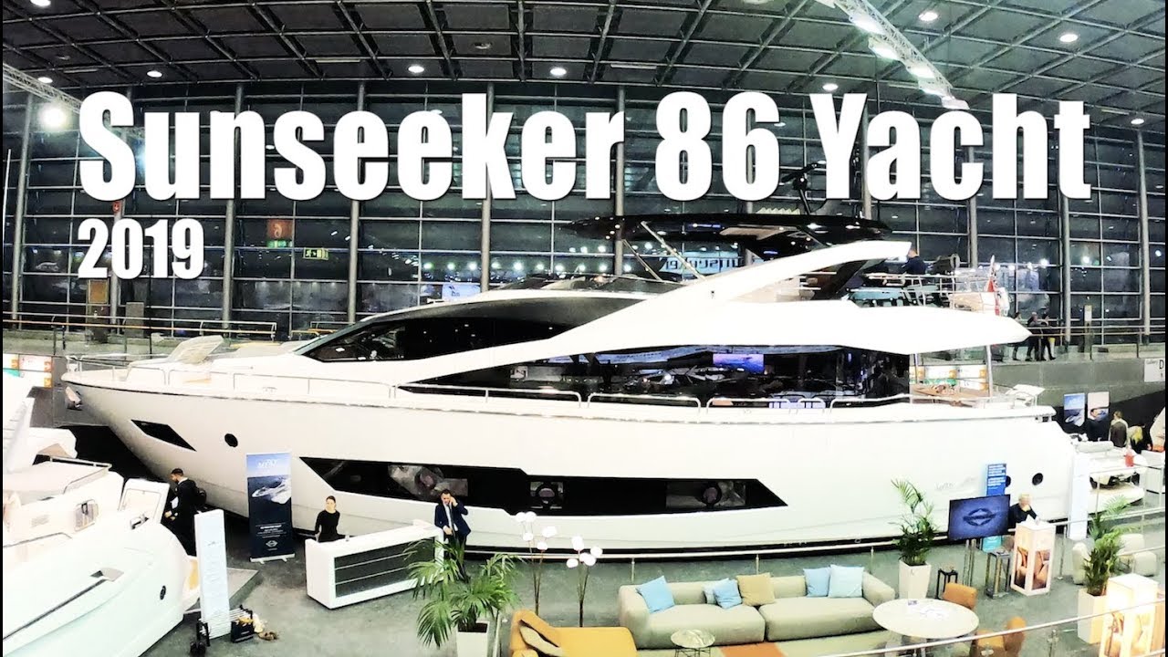 *NEW* Sunseeker 86 Yacht (2019) Walkthrough at BOOT 2019 - YouTube