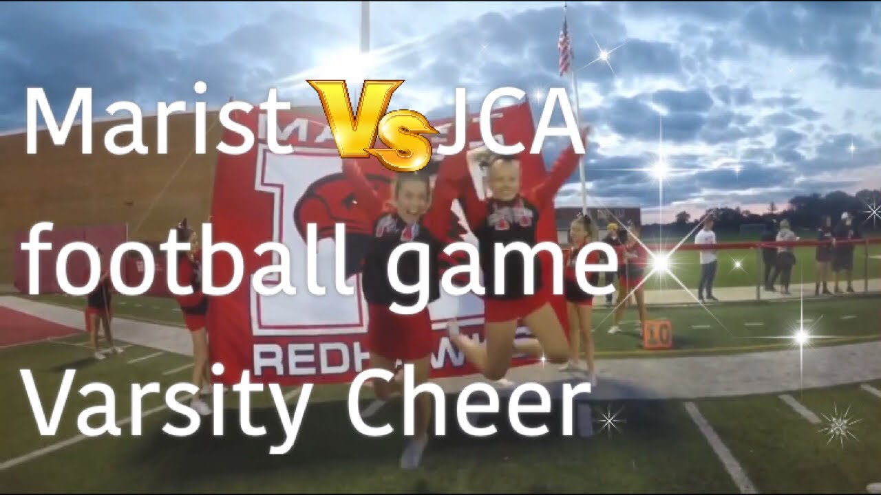 Marist Varsity Cheer @ Marist vs JCA football game - YouTube
