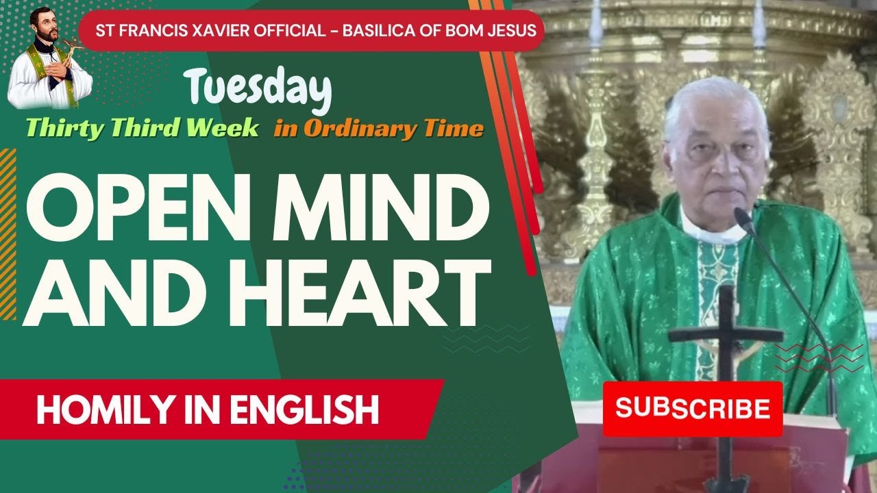 Open Heart And Mind 🙏 Homily in English 🙏 19 Nov 2024 #faith #bible # ...