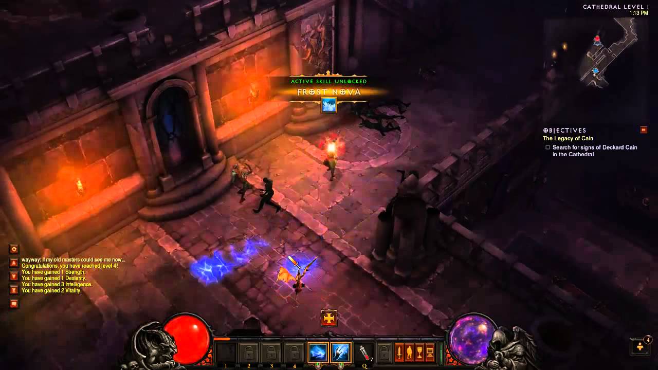 Diablo 3 Walkthrough Part 3 cathedral level 1 - YouTube