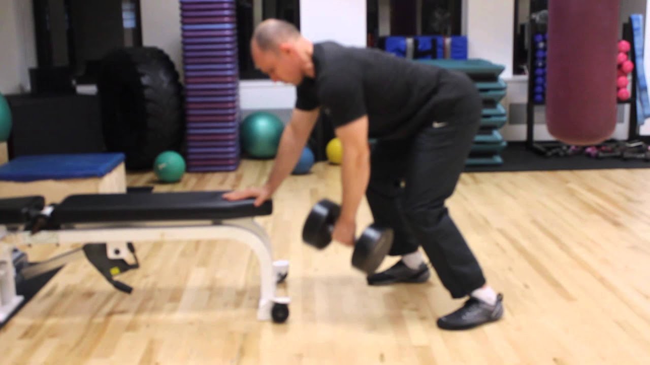 One Arm Row 3 Point Stance - YouTube
