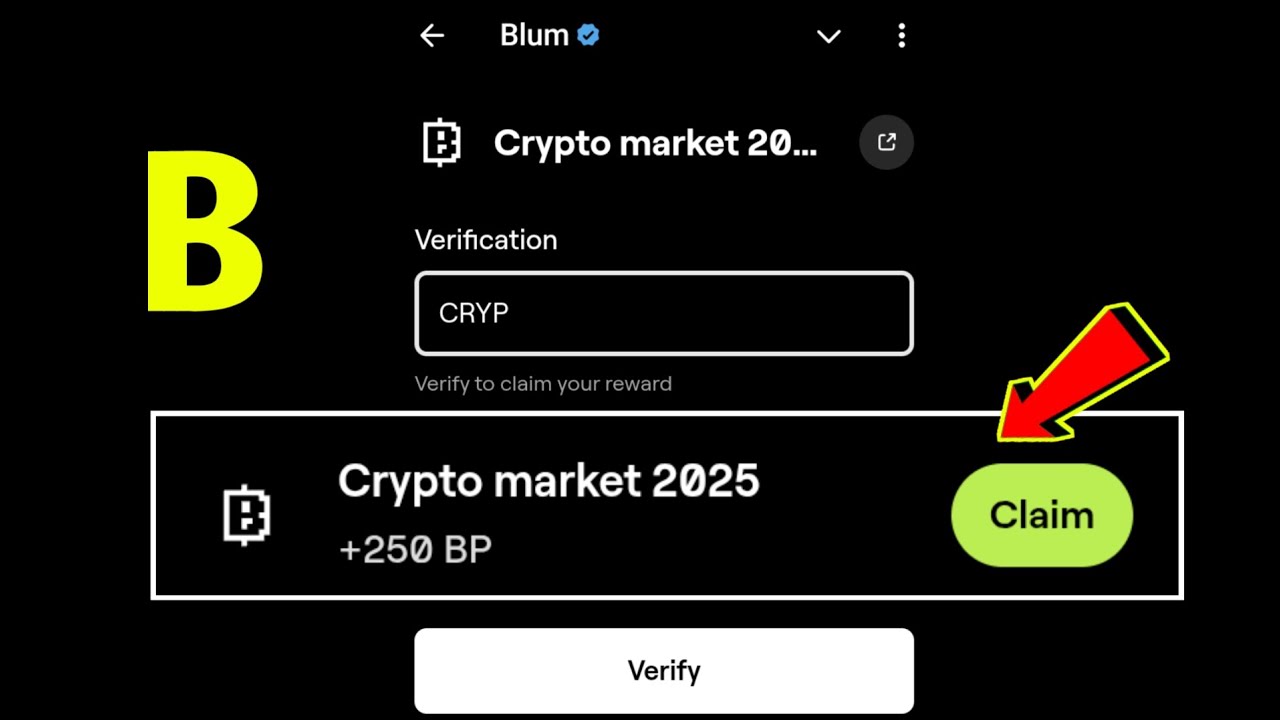 Crypto Market 2025 Blum Video Code Today | Crypto Market 2025 Blum Today Verification Keyword ...