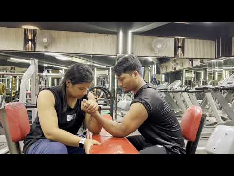 Long time arm wrestling challenge beutiful girl vs gym boy 🔥💪(s2) #armwrestling
