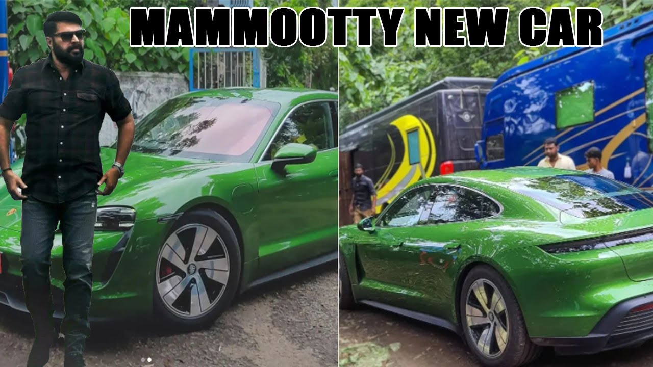 MAMMOOTTY NEW CAR IN GARAGE | 2022 CAR | Porsche taycan 2022 | 369 ...