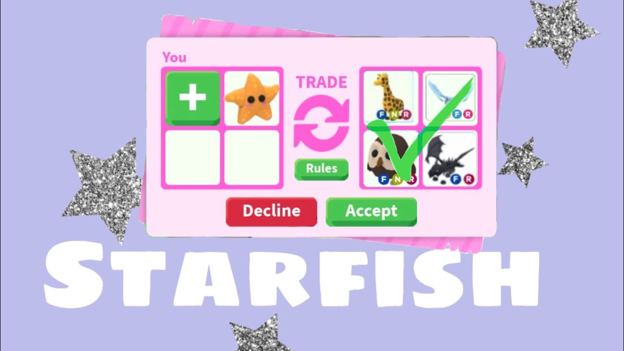 What would people trade for a starfish? || Roblox AdoptMe || Kookiie ...