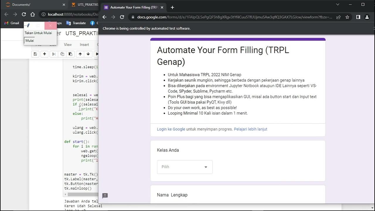 AUTO FORM FILLING AND LOOPING, BONUS GUI, Python - YouTube