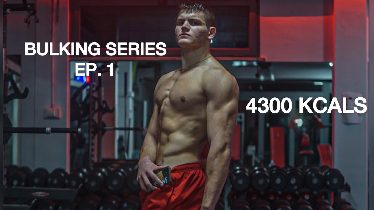 BULKING SERIES EP. 1| 4300 CALORIES FULL DAY OF EATING & PUSH WORKOUT ...