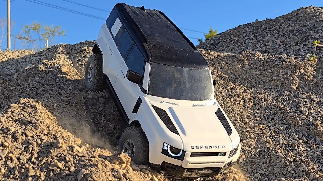RC Car Landrover New Defender 110 (3D Printed Body Shell) Test Run ...