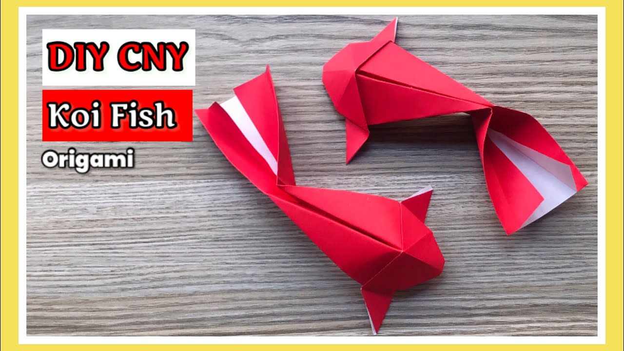 DIY Chinese New Year red packet decor Easy Koi Fish Origami Tutorial ...