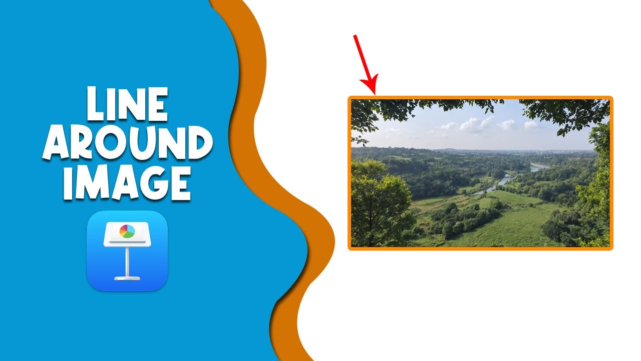 How to draw a line around an image in keynote - YouTube