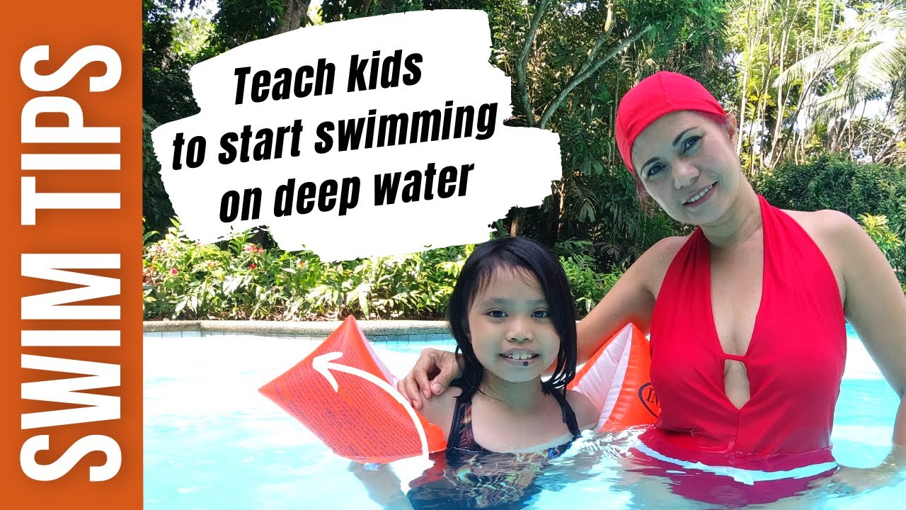 Teach your kids How to start swimming and float on deep water using arm ...