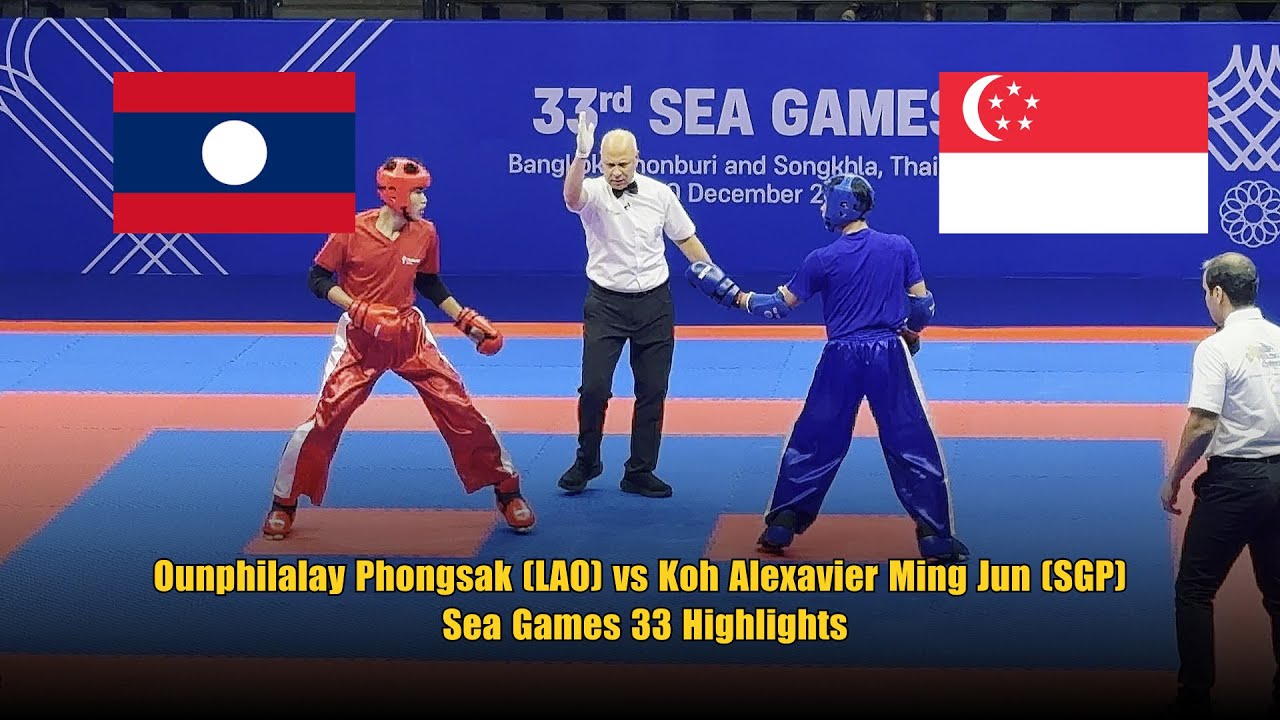 Men’s Kick-boxing 63kg: Ounphilalay Phongsak (LAO) vs Koh Alexavier ...