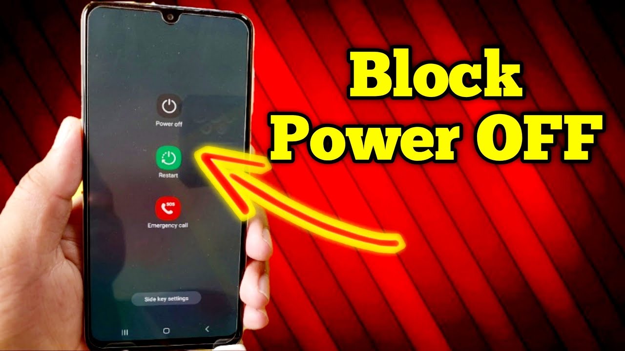 How to Block Power Off Option When Lock Screen On Samsung Phone - YouTube