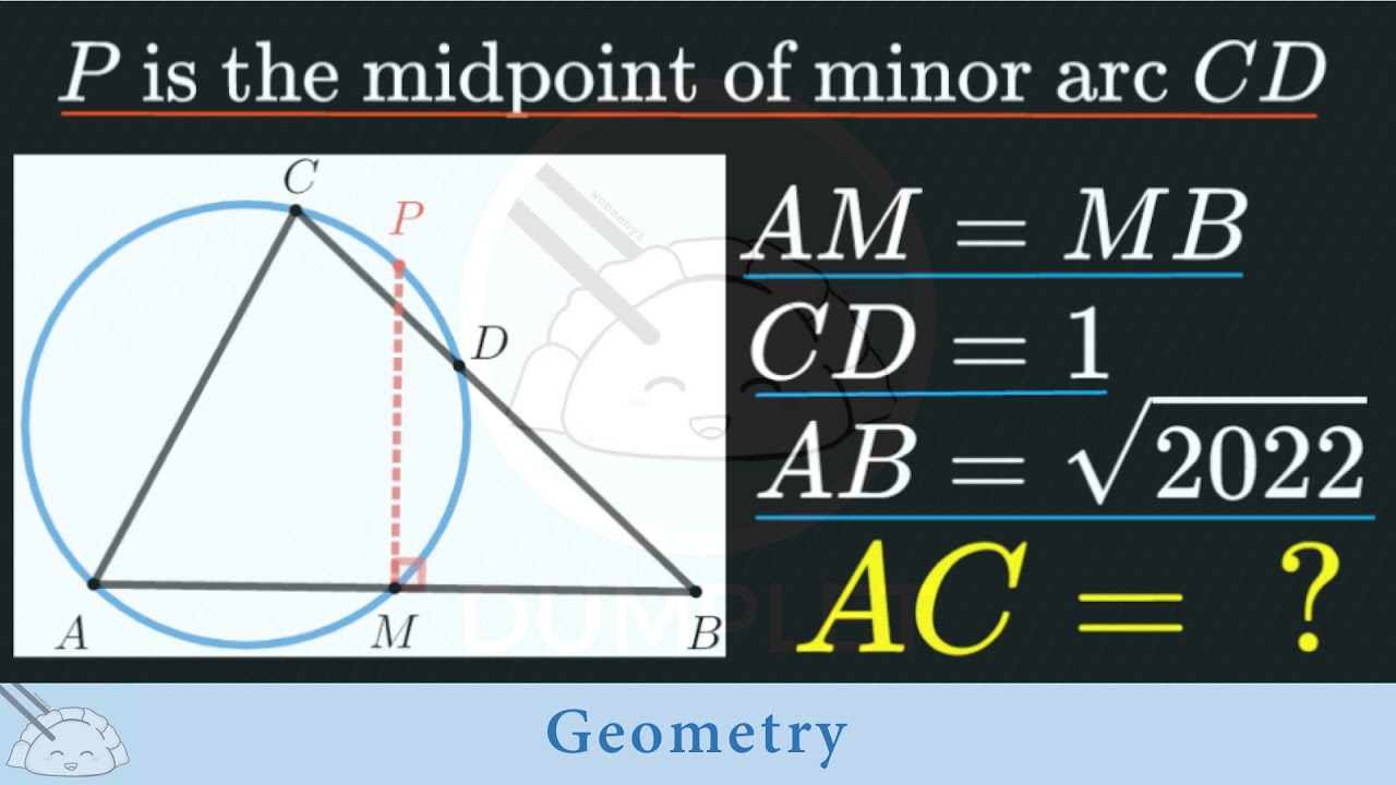 A Nice Geometry With Circles & Cyclic Quadrilaterals || High School ...