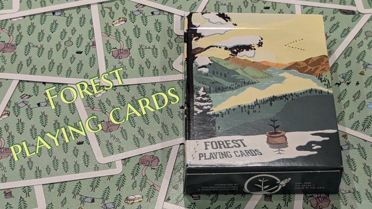Daily deck review day 267 - Forest playing cards By Orbit - YouTube