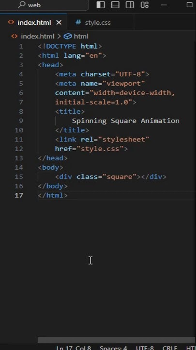 🌀 Mesmerizing Spinning Square Animation In Html And Css 🎨 Asmr Coding Tutorial 💻 Asmr Coding 