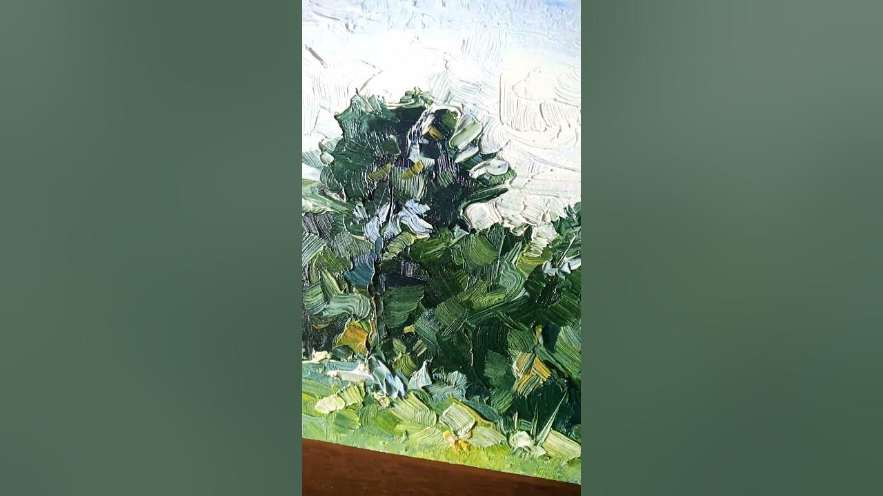 Художник Шизофреник Лето Этюд Масло ПЛИКУСОВ Андрей Art