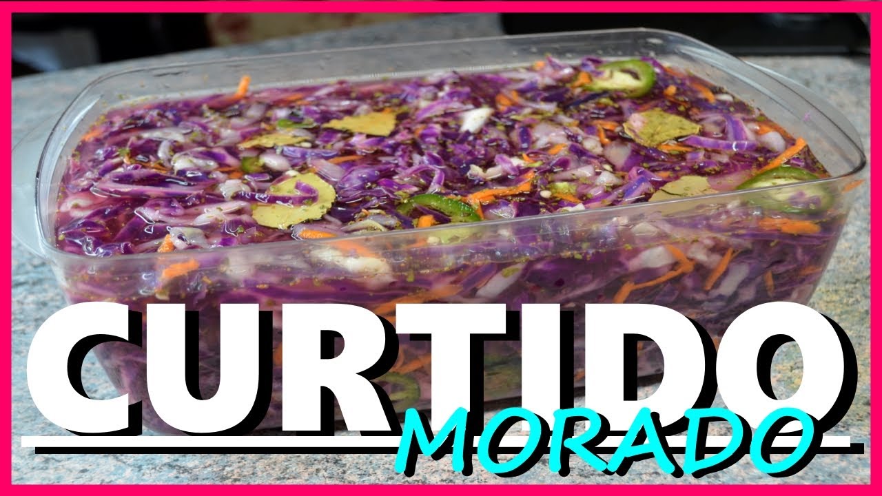 UN RICO Y BONITO CURTIDO DE REPOLLO MORADO MUY FACIL DE PREPARAR - YouTube
