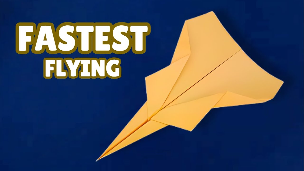 How to Make a Paper Airplane Jet That Flies Far - Origami Fastest Plane ...