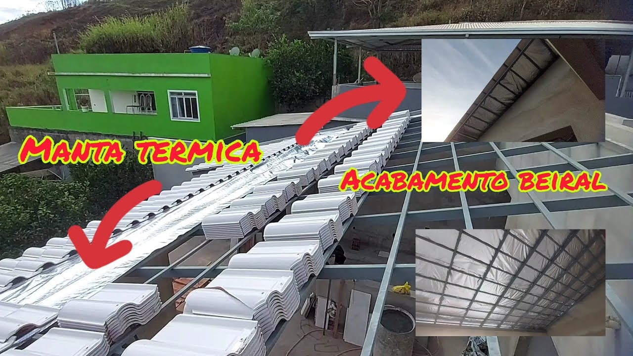 telhado colonial com manta termica e acabamento beiral fácil de fazer ...