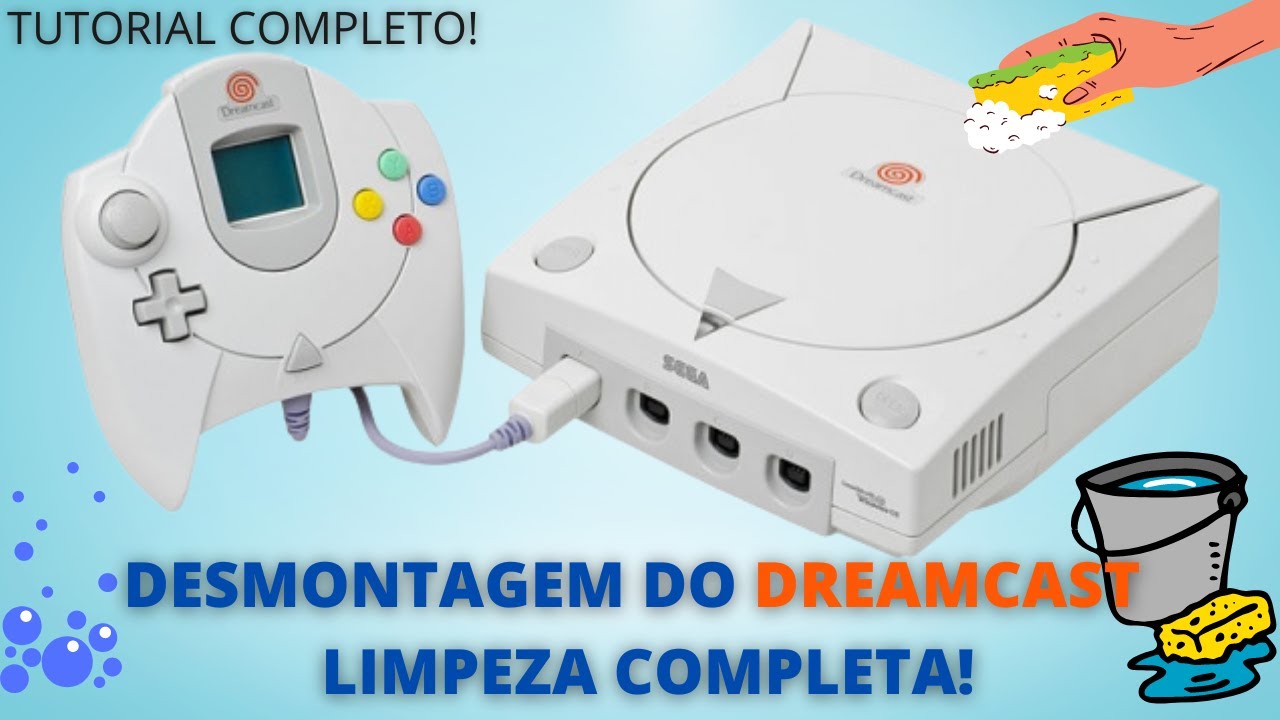 SEGA DREAMCAST, Tutorial Completo desmontar e fazer limpeza- FACIL E ...