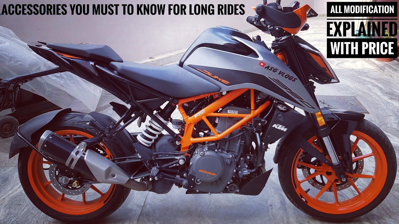 Best bike accessories you need on long rides || Duke 390 accessories ...