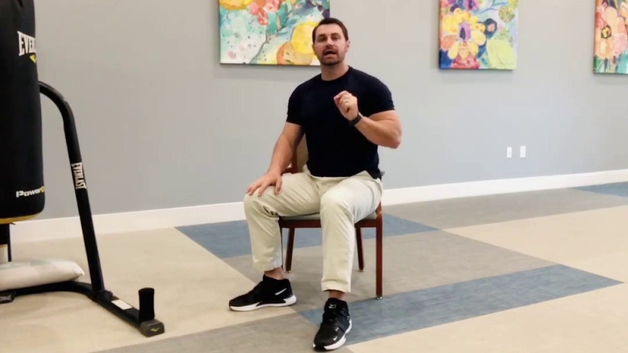 Seated Shadow Boxing with Intermittent Cardio - YouTube